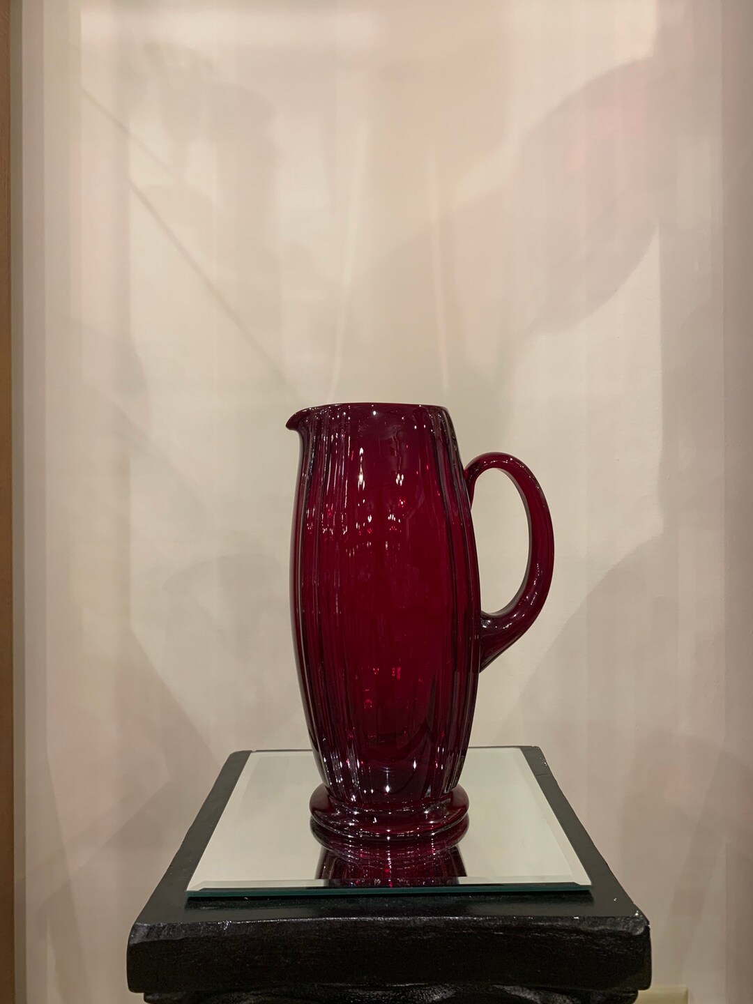 New Martinsville Oscar Ruby Red Pitcher - Etsy