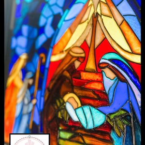 Nativity Scene, Catholic Stained Glass, Catholic Christmas Gift ...