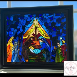 Nativity Scene, Catholic Stained Glass, Catholic Christmas Gift ...