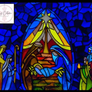 Nativity Scene, Catholic Stained Glass, Catholic Christmas Gift ...