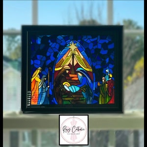 Nativity Scene, Catholic Stained Glass, Catholic Christmas Gift ...
