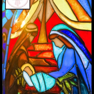 Nativity Scene, Catholic Stained Glass, Catholic Christmas Gift ...