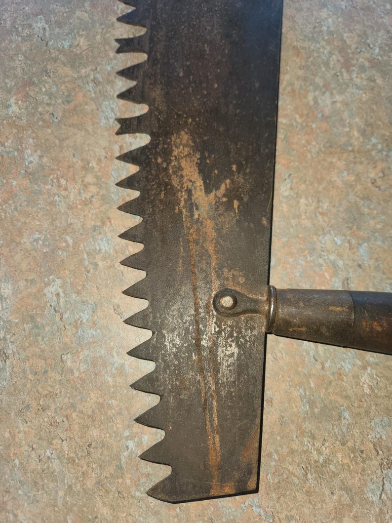 Vintage Disston Cross Cut Saw With Helper Handle - Etsy