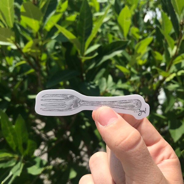Fork Sticker - Etsy