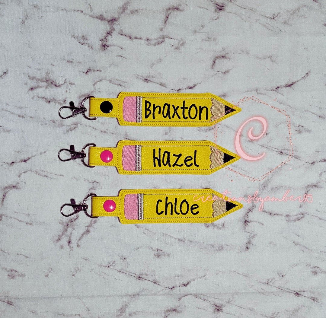 Backpack Name Tag Back to School Name Keychain Glitter Name Tag ...
