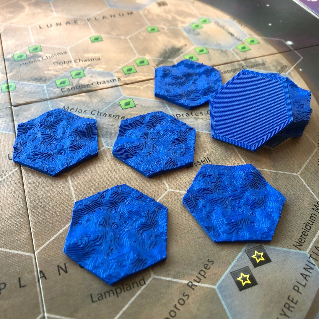 Set of 9 Ocean Tiles for Terraforming Mars Board Game - Etsy