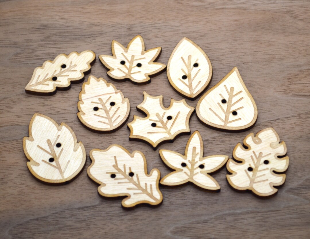 10 Leaf Shaped Buttons Fall Buttons Autumn Buttons Buttons - Etsy