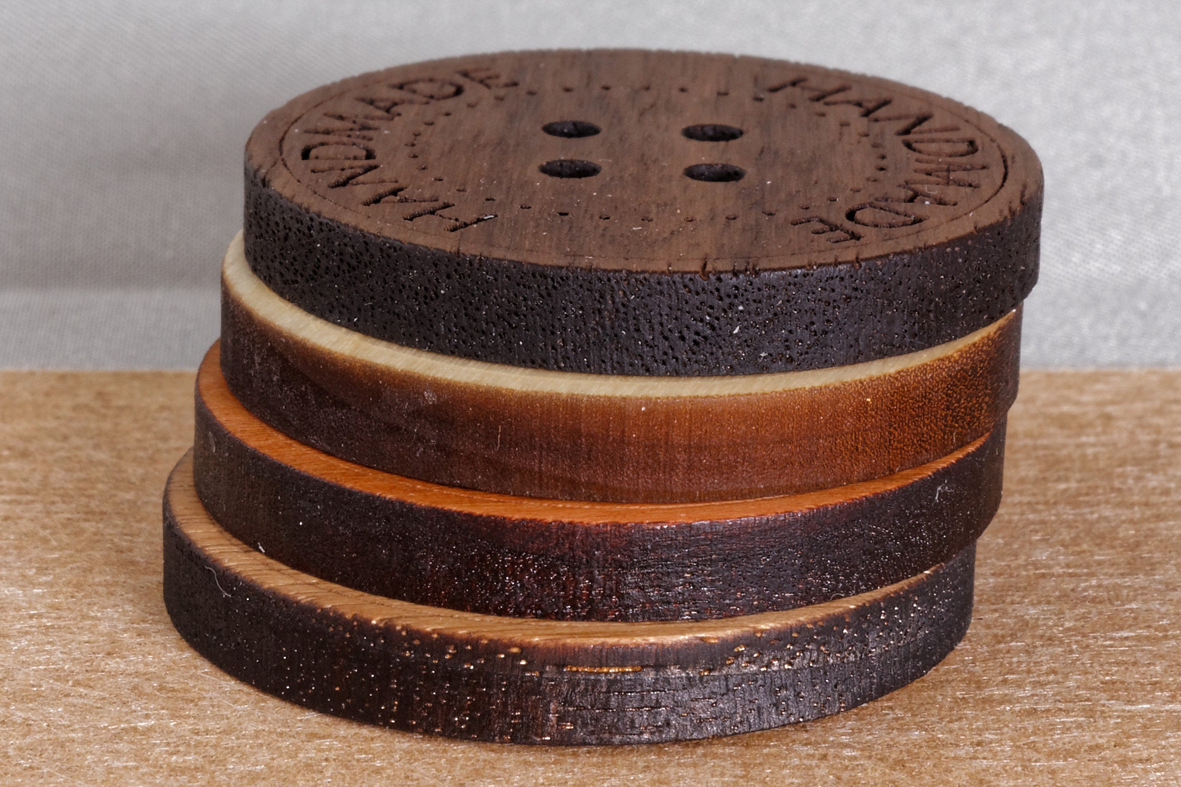 Customized Large Wooden Button From Selected Hardwoods 3/16 - Etsy