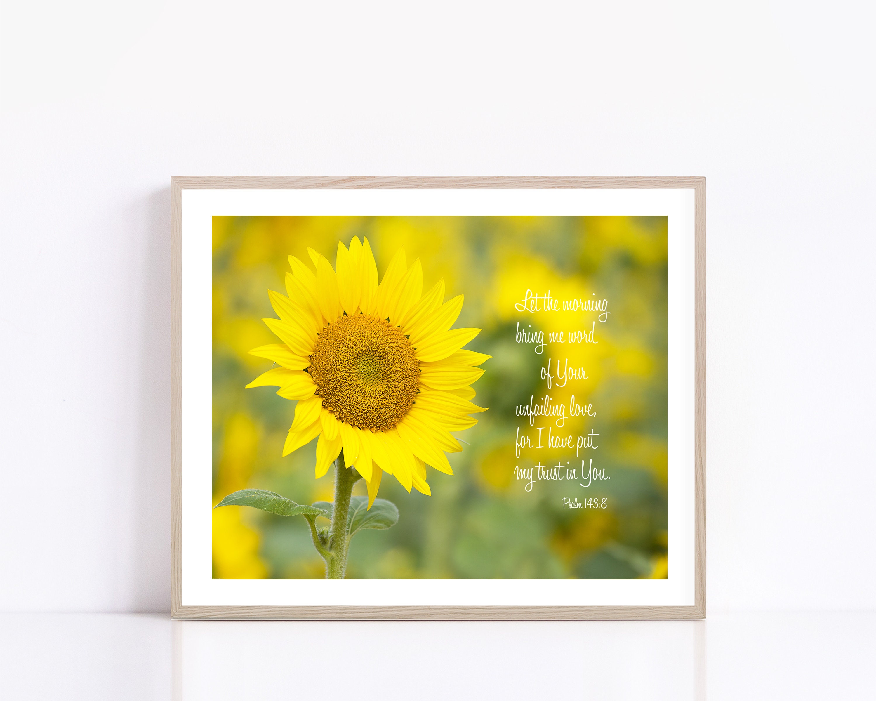Sunflower Bible Verse - Etsy