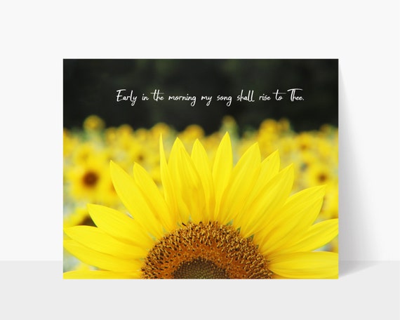 Sunflower Bible Verse - Etsy