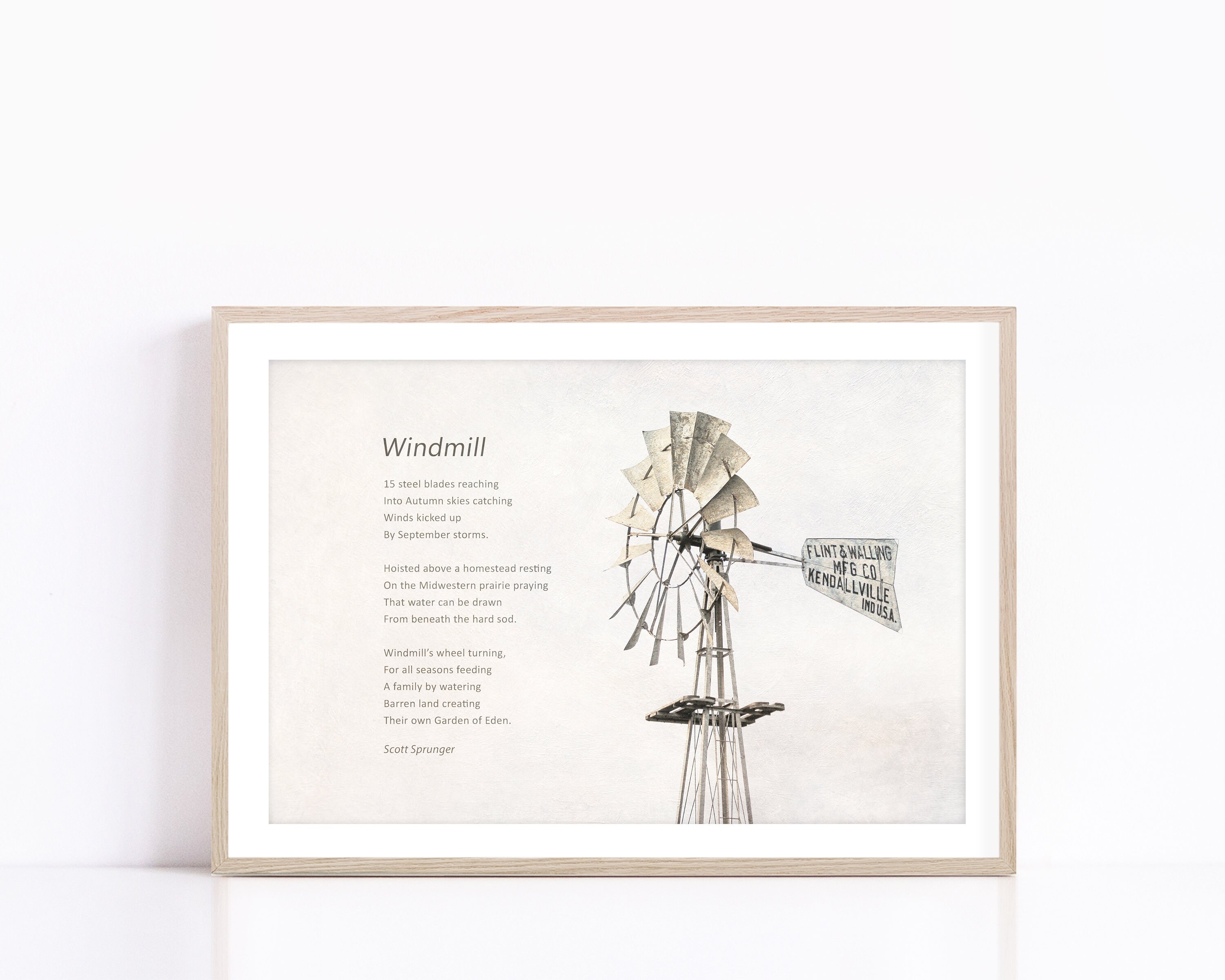 Windmill Poem - Etsy
