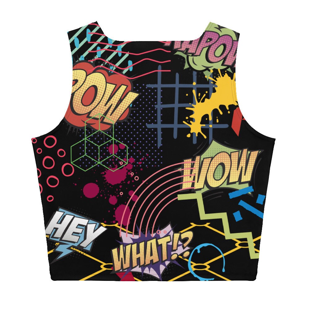 Comic Graffiti Style Crop Top Womens Fitness Wear - Etsy