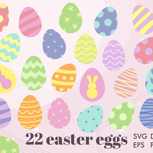 Easter Egg Svg Png Eps Dxf Colorful Easter Eggs Clipart | Etsy