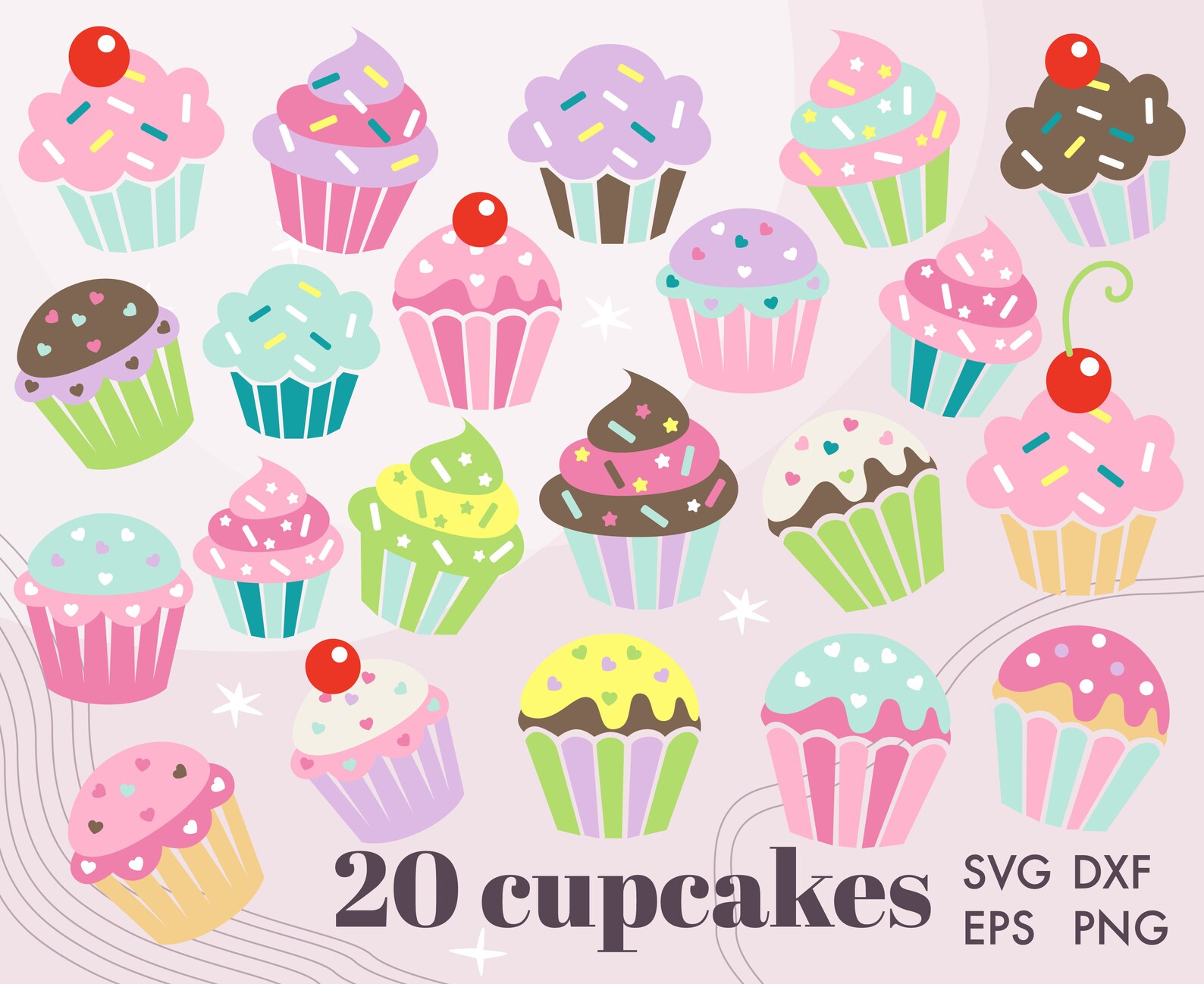 Cupcake SVG Cupcake Svg Cut Files Cupcake Vector Cupcake | Etsy