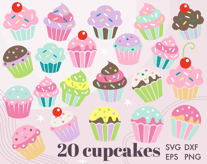 Cupcake SVG, Cupcake Svg Cut Files, Cupcake Vector, Cupcake Clipart ...