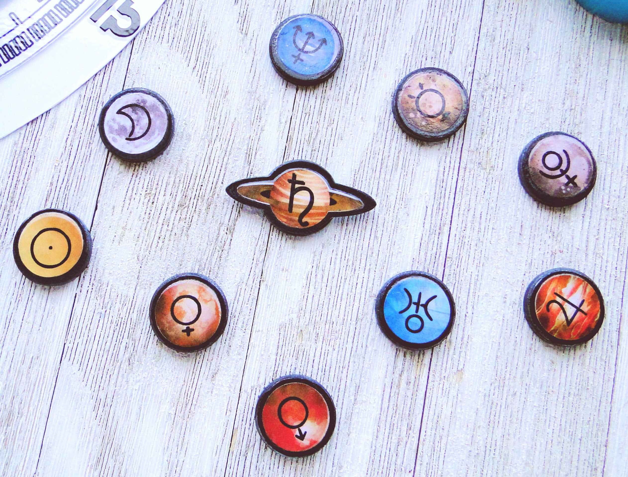 Planet Glyph Magnets Astrology Planet Magnets Set of 10 - Etsy