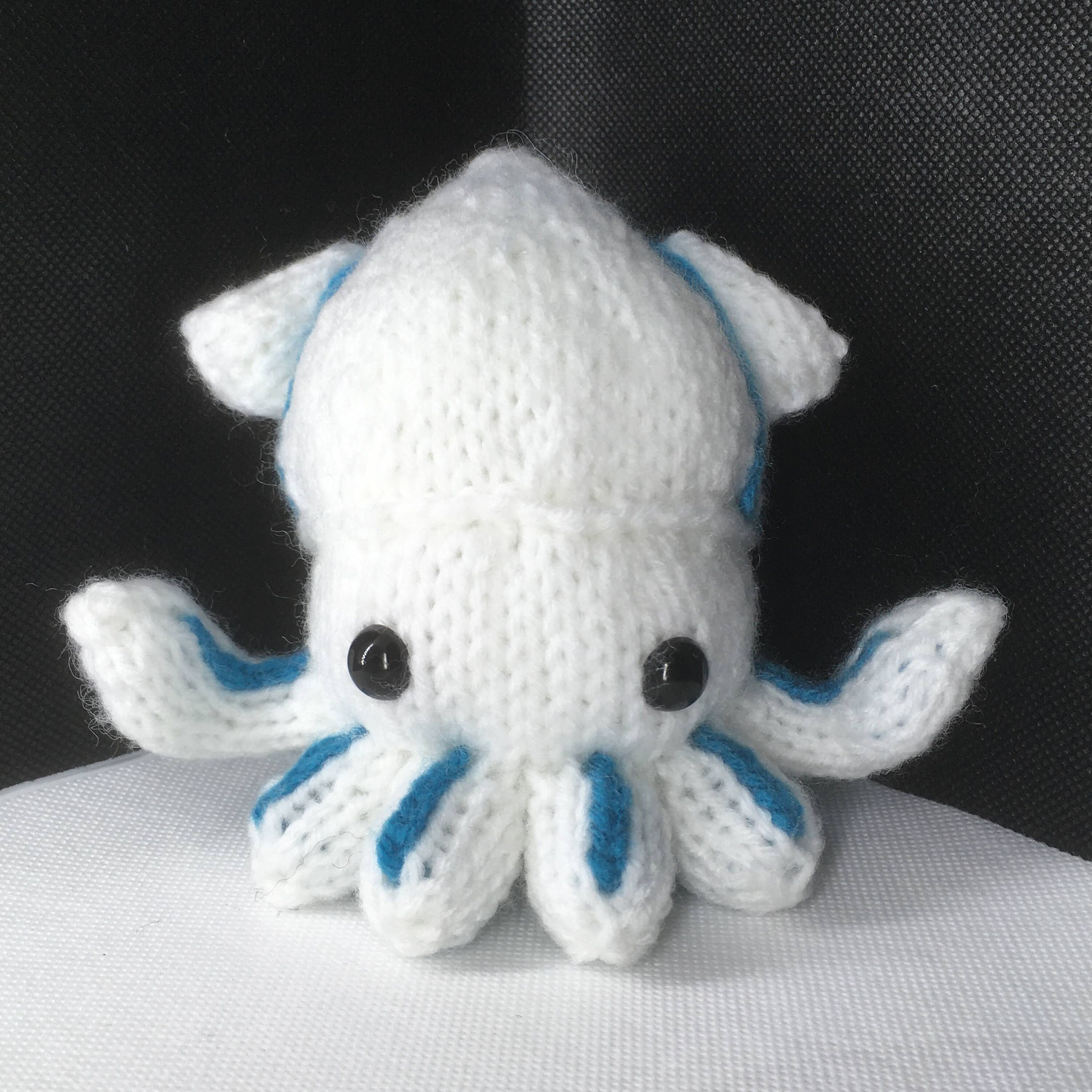 Animal Plushie Knitted Squid Stuffed Animal Yarn Sculpture | Etsy