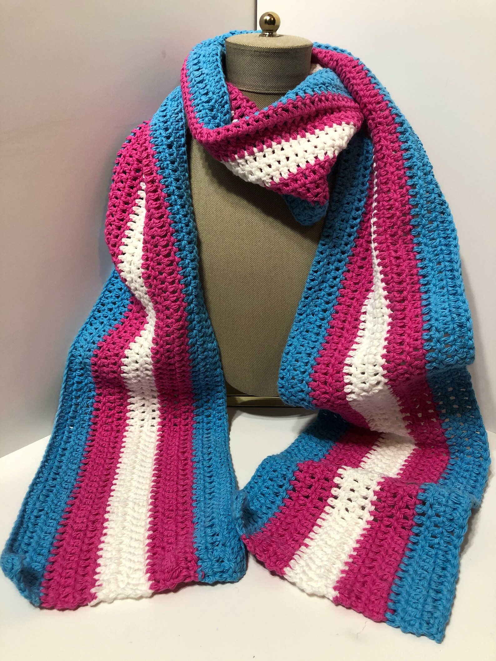 Crochet Trans Pride Scarf / LGBTQ / Handmade - Etsy