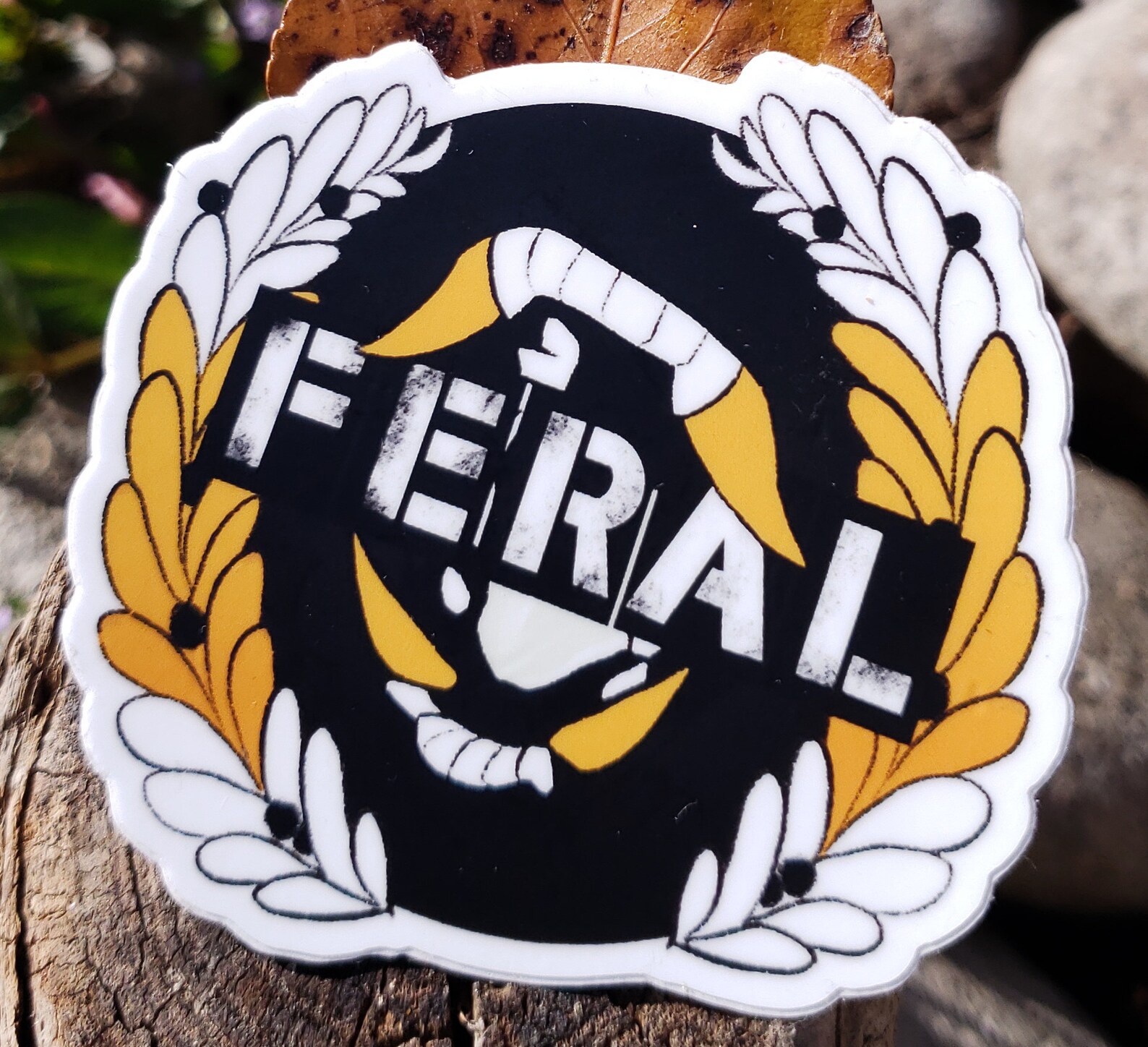 FERAL Vinyl sticker | Etsy