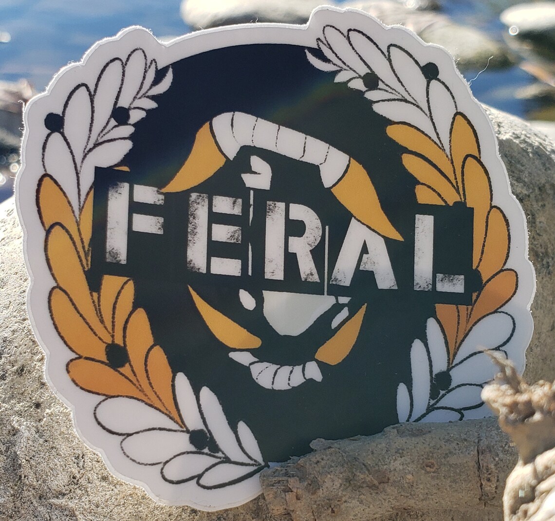 FERAL Vinyl sticker | Etsy