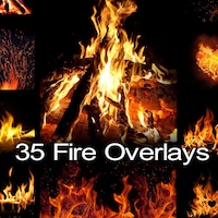 200 Flame PNG Overlays, Fire Overlay for Editing, Spark Overlays ...