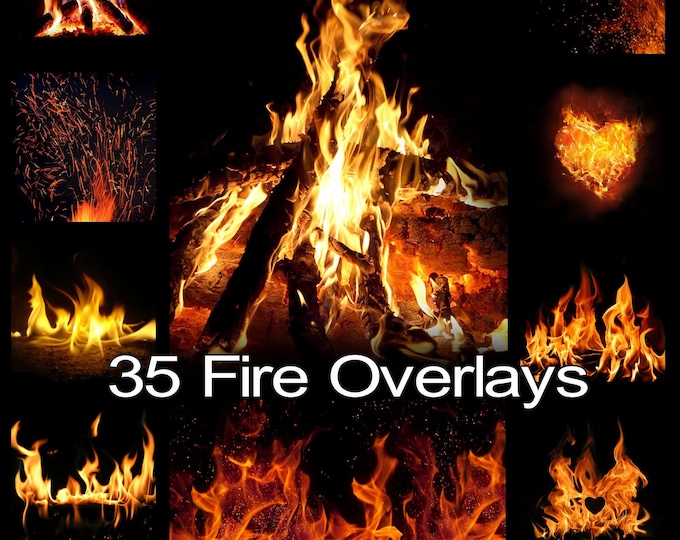 15 Fire Overlays for Photoshop, Bonfire Overlays, Flame Overlays ...