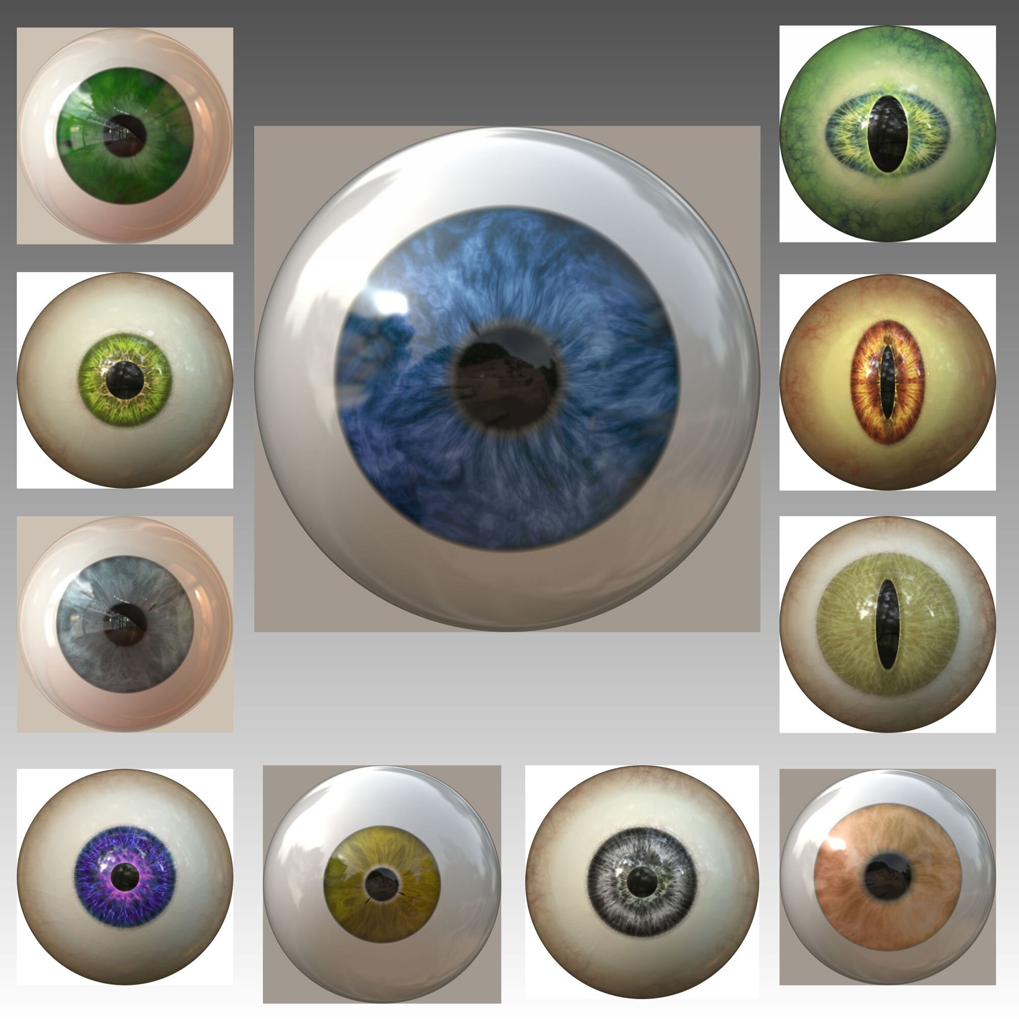 Colorful Eyeball Backgrounds & Overlays for Photoshop (digital Download ...