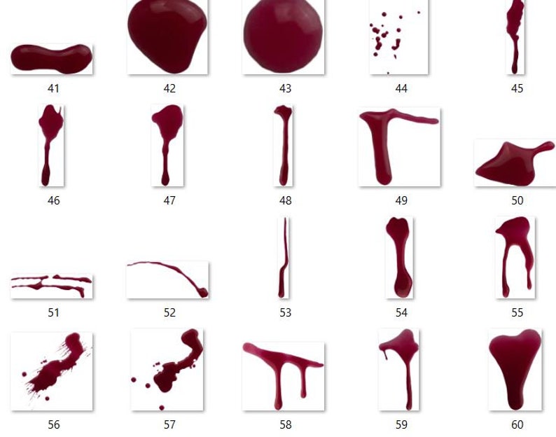 60 Realistic Blood Overlays for Photoshop Blood Overlays | Etsy