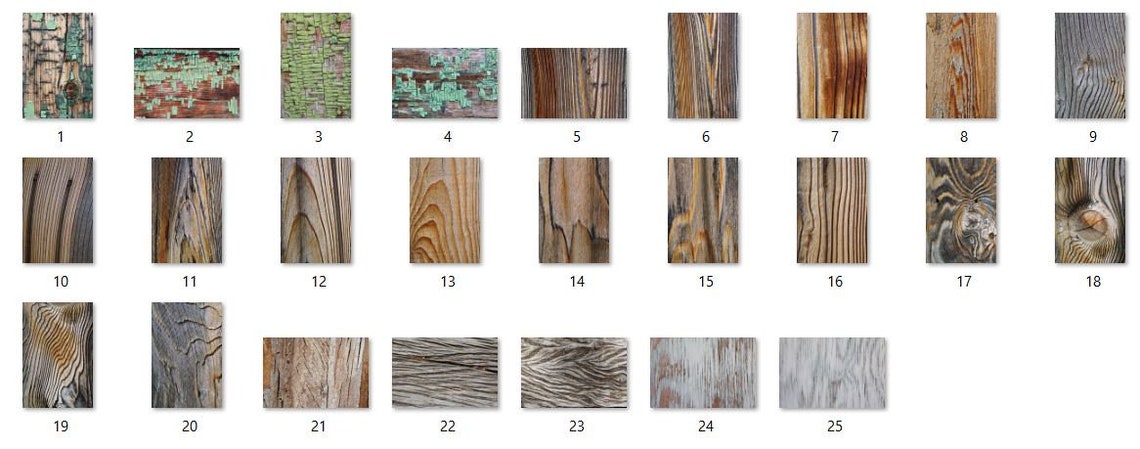 Rustic Wood Textures: 25 Vintage Digital Backgrounds (instant Download ...