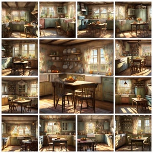 Vintage Kitchen Backgrounds, Kitchen Clip Art, Vintage Kitchen ...