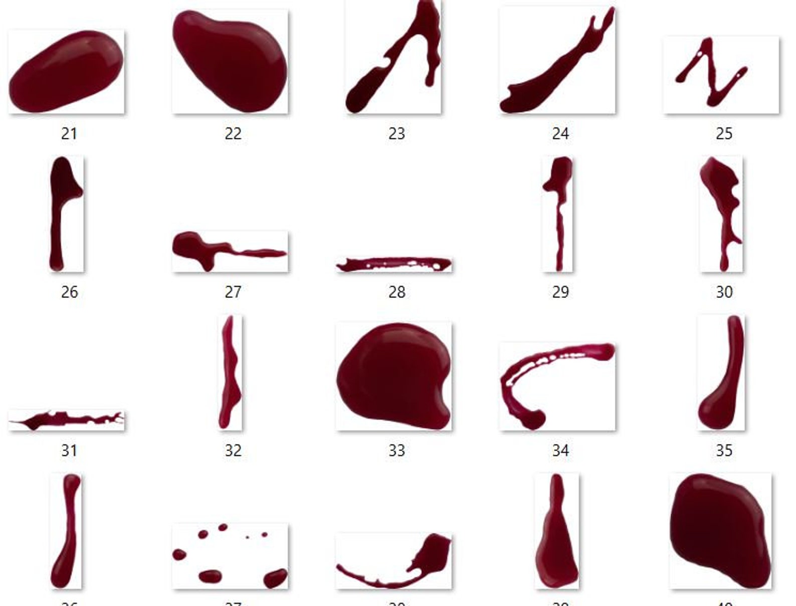 60 Realistic Blood PNG Overlays for Photoshop (digital Downloads) - Etsy