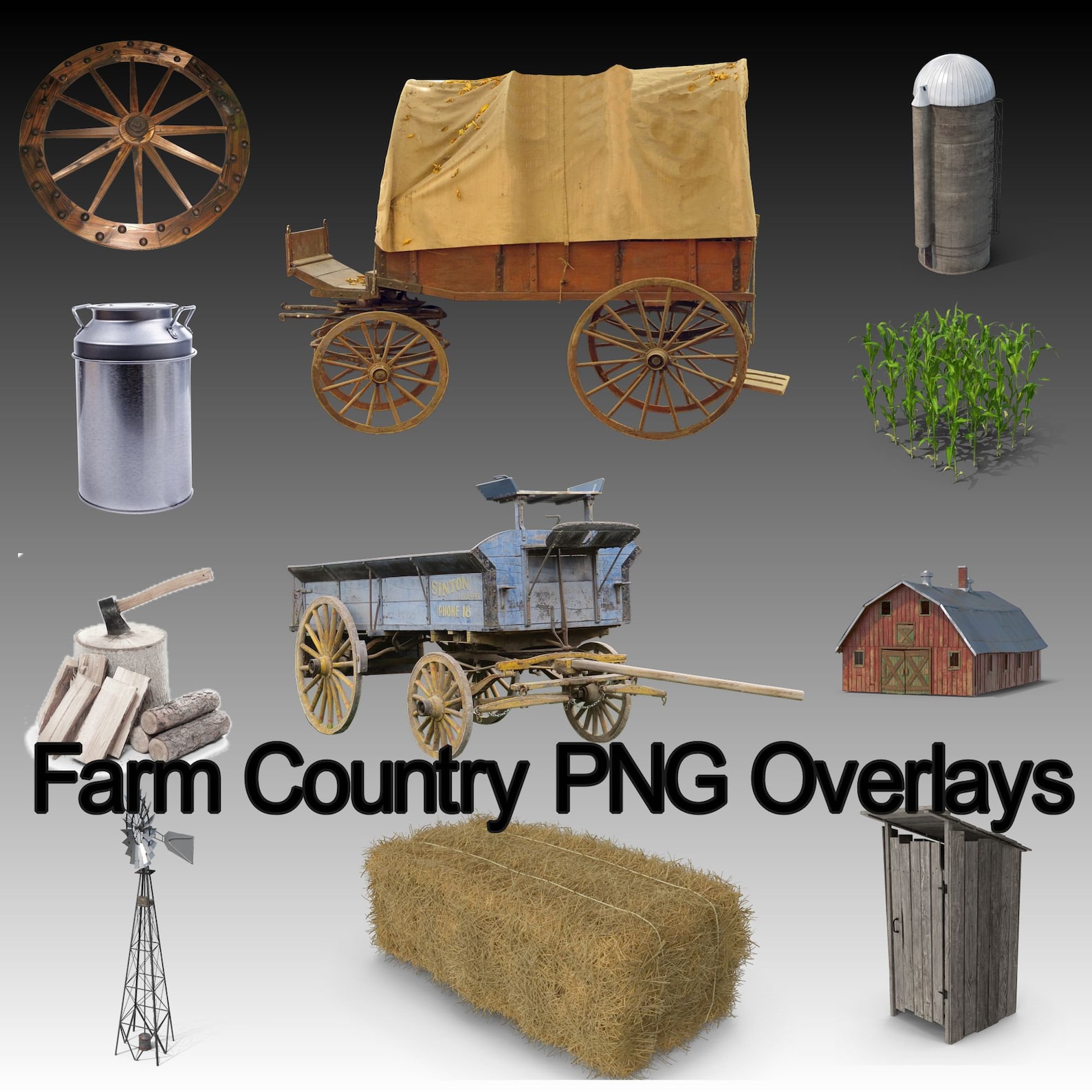 Farm Country, Barns Overlays, Tree Overlays, Flowers, Plant Overlays ...