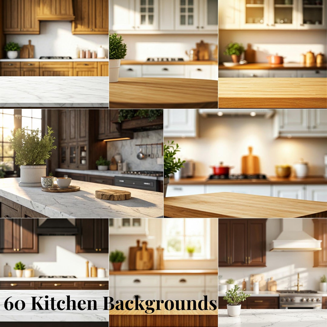 Kitchen Product Photo Backdrops: 60 High-res Mockup Backgrounds ...