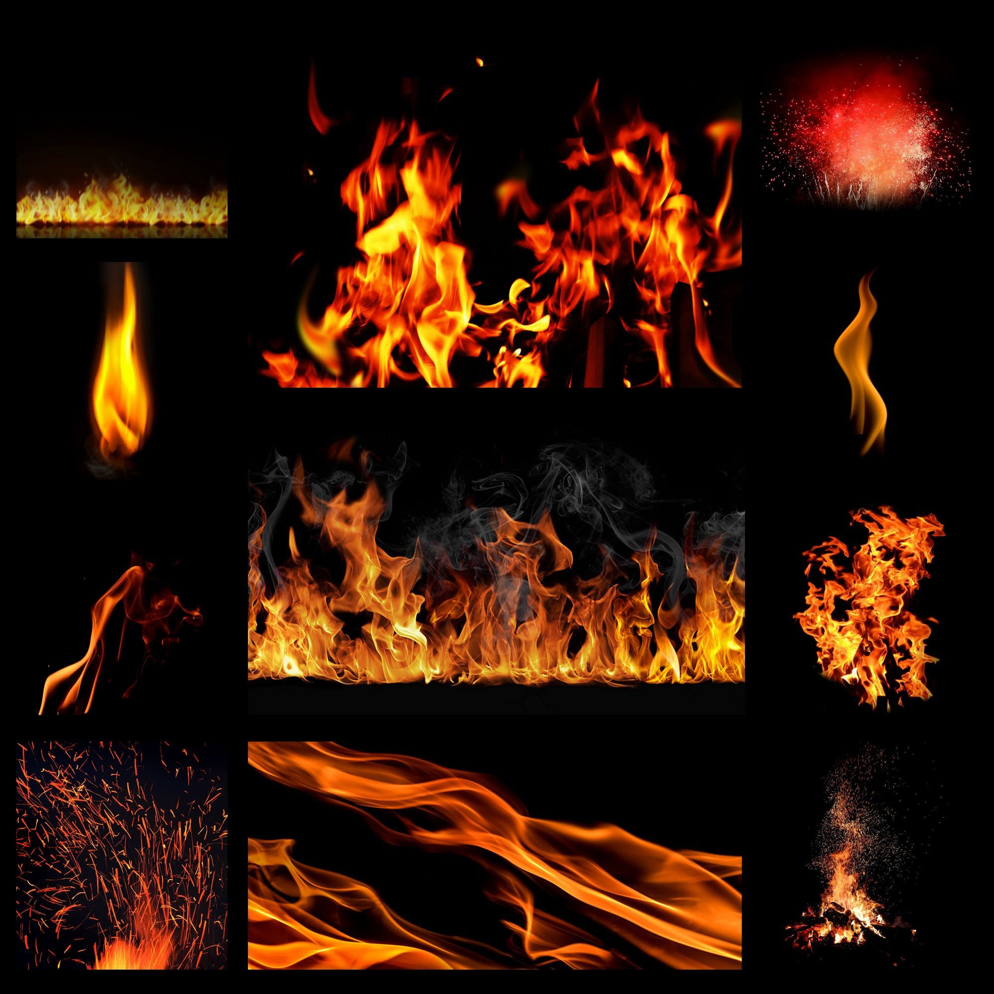 35 Fire Photoshop Overlays Fire Bonfire Campfire Photoshop - Etsy