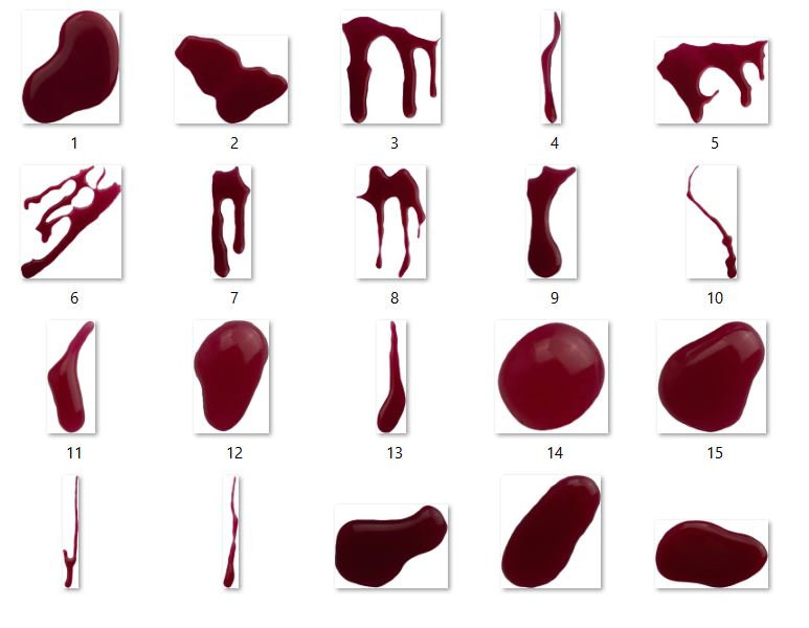 60 Realistic Blood Overlays for Photoshop Blood Overlays - Etsy UK