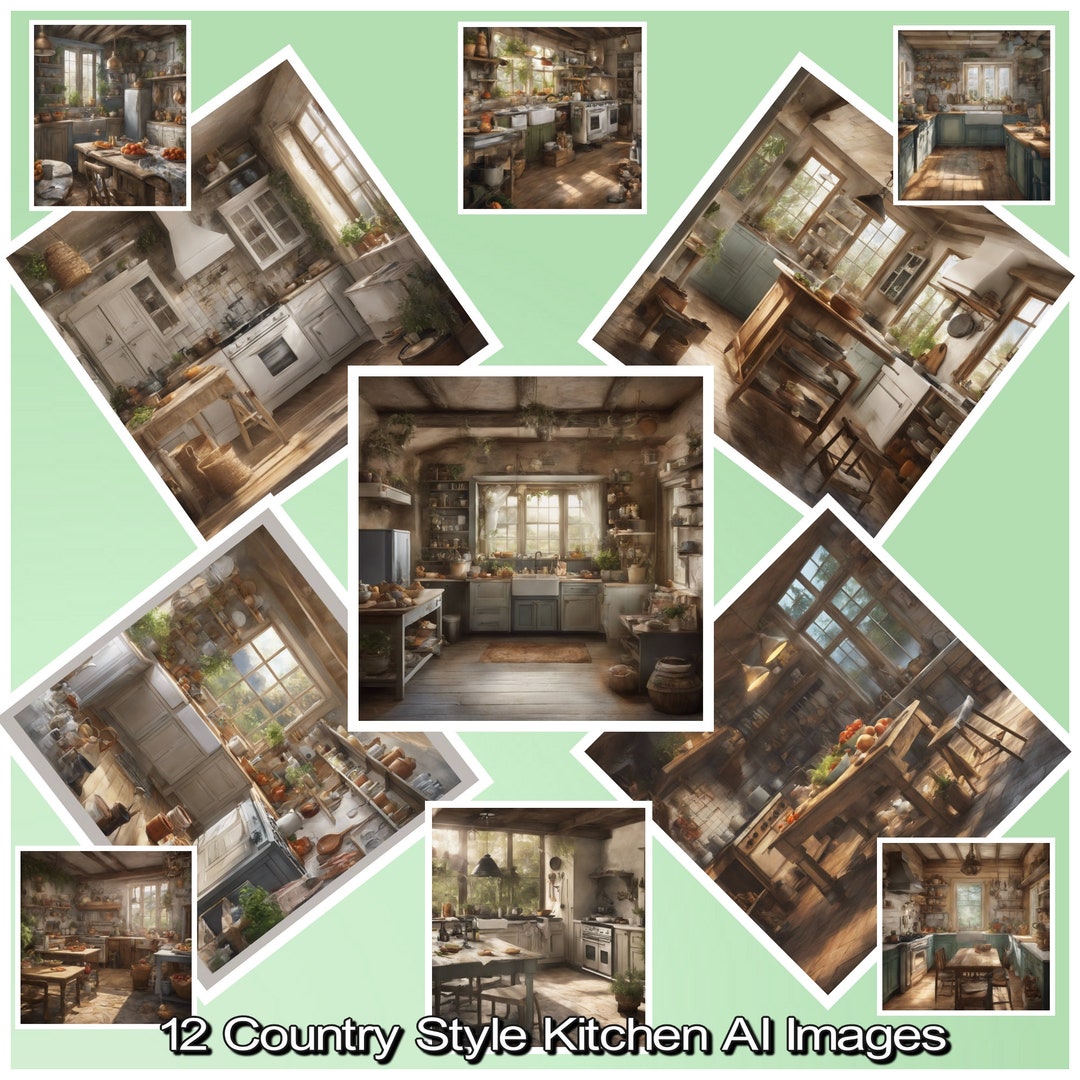 Farmhouse Kitchen Clipart for Crafts, Vintage Kitchen, Kitchen Clip Art ...