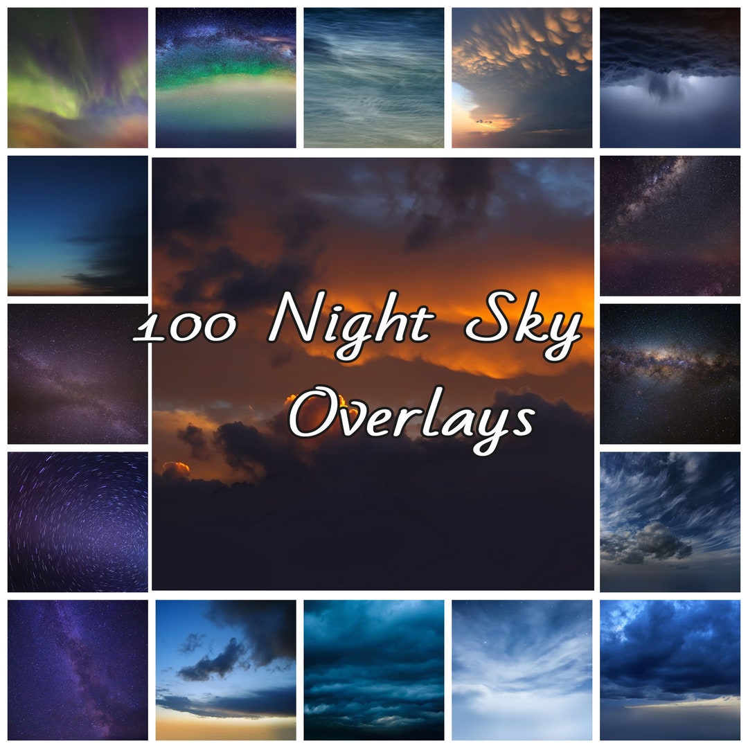 Night Sky Overlays for Photoshop, Night Sky Overlays, Sky Overlays ...