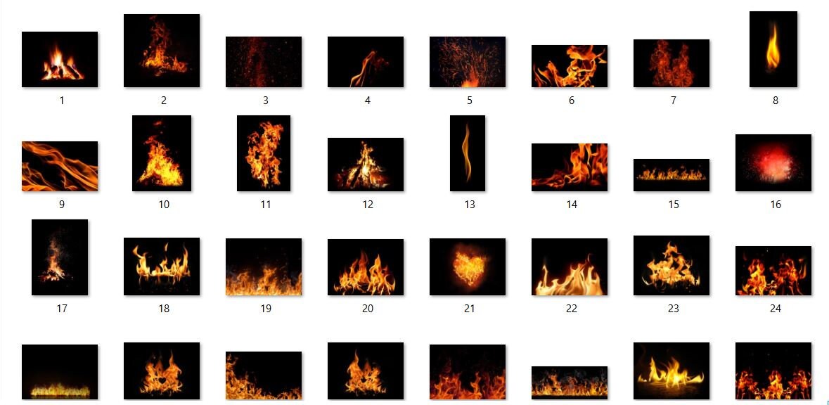 35 Fire Photoshop Overlays Fire Bonfire Campfire Photoshop - Etsy