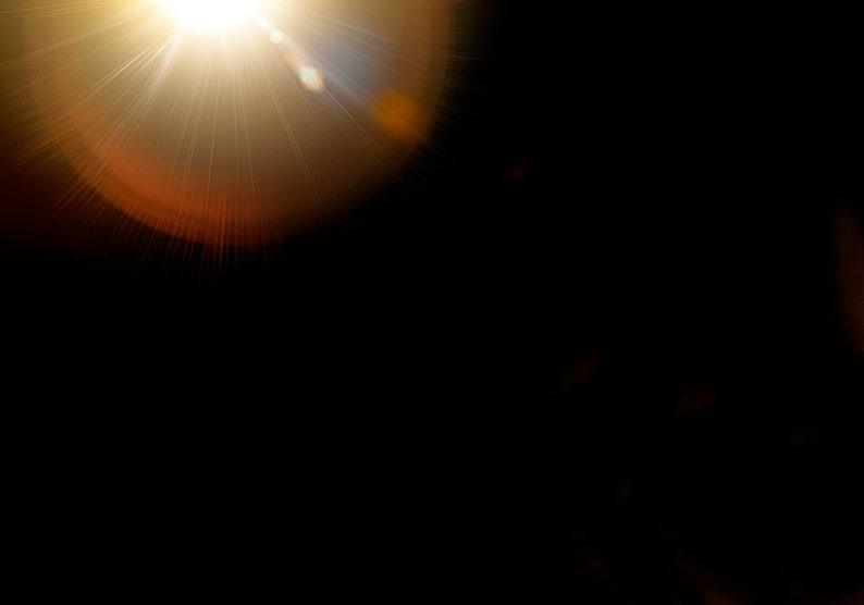 Sun Ray Sunshine Sun Flare Overlays for Photoshop | Etsy