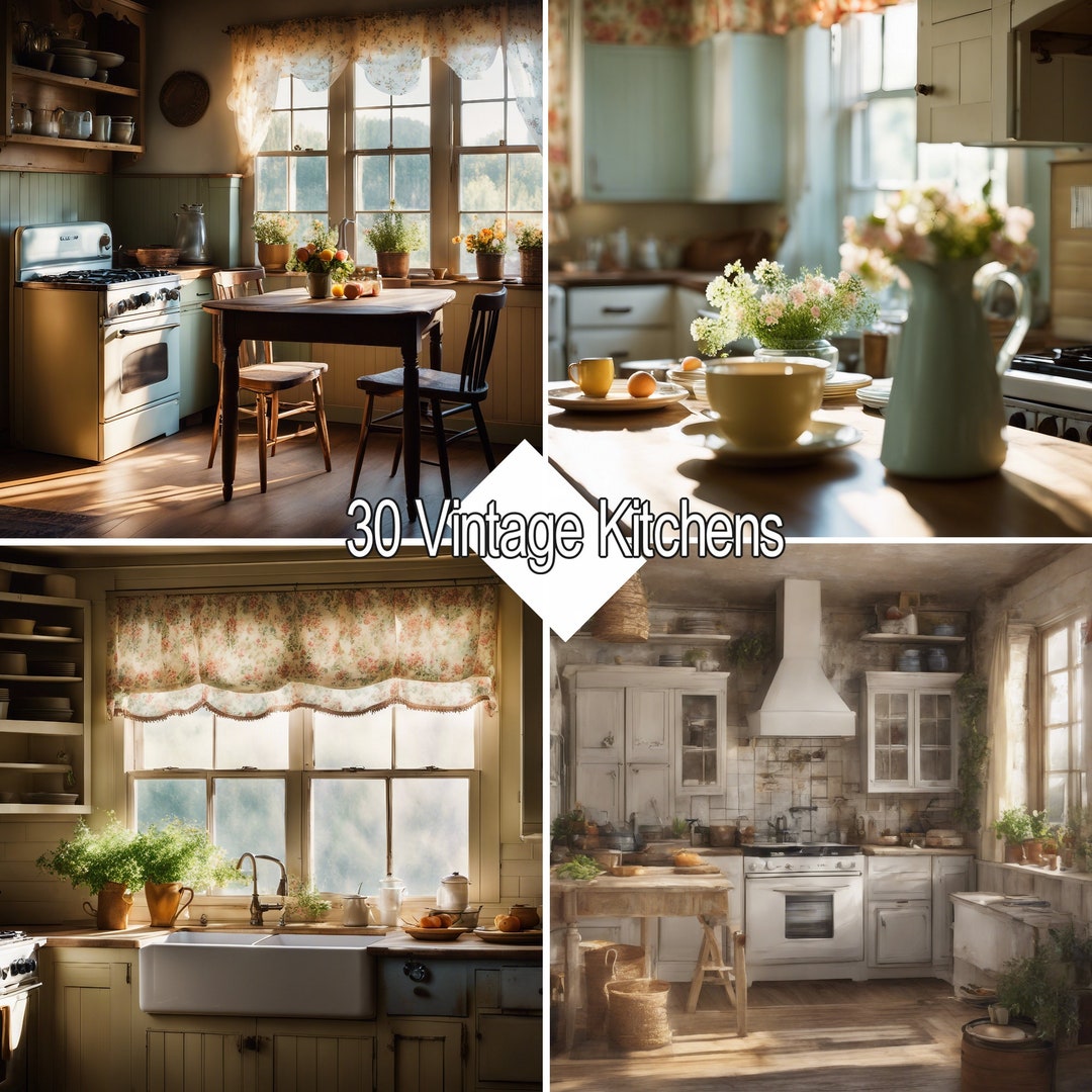 Vintage Kitchen Backgrounds, Kitchen Clip Art, Vintage Kitchen ...