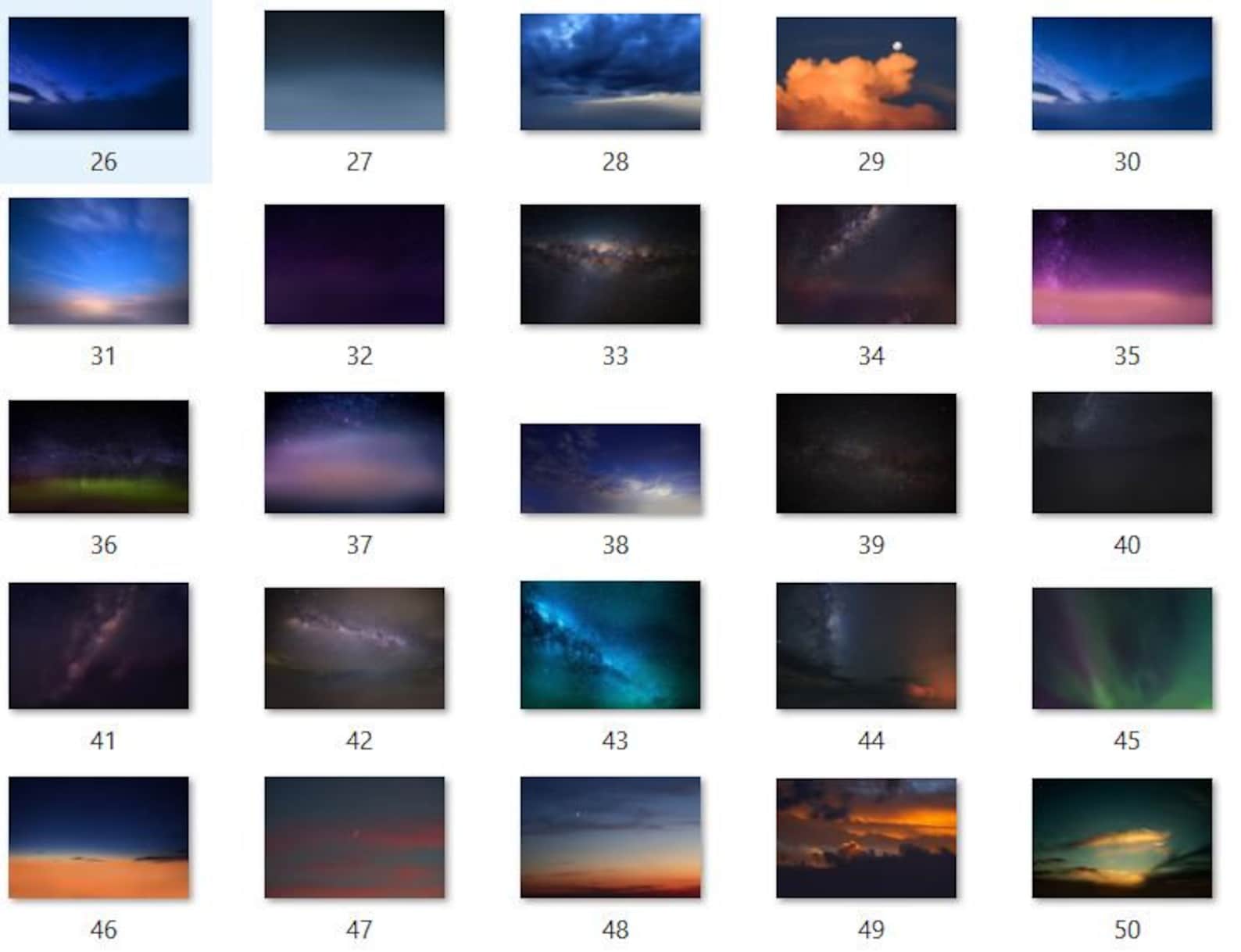 Night Sky Overlays for Photoshop Night Sky Overlays Sky | Etsy
