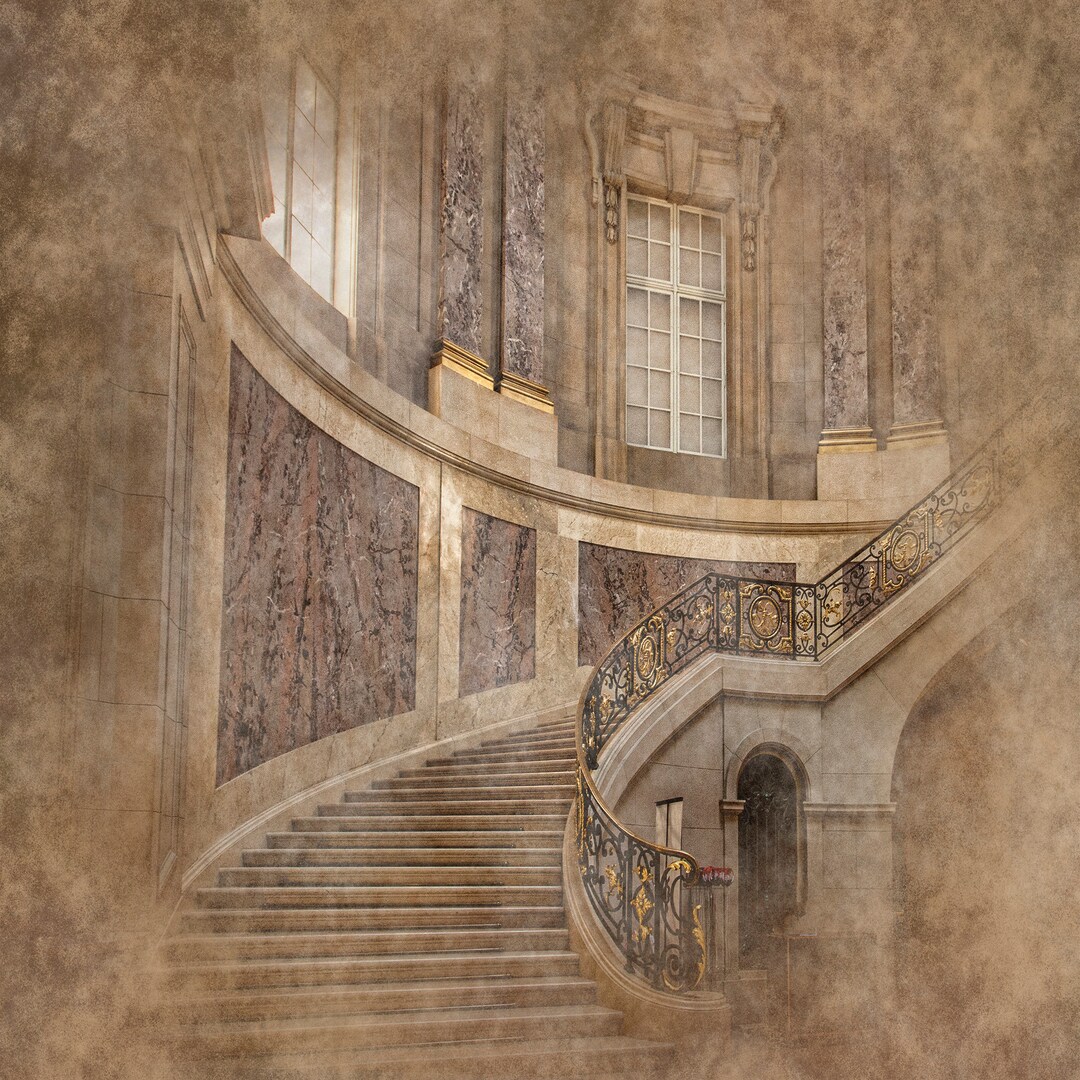 Grand Staircase Fine Art Texture Backdrop for Portraits, Backdrops ...