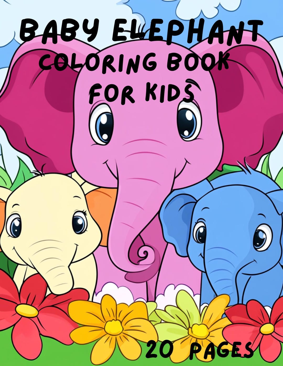 Baby Elephant Coloring Pages | Kids Activity | Canva Drag and Drop ...