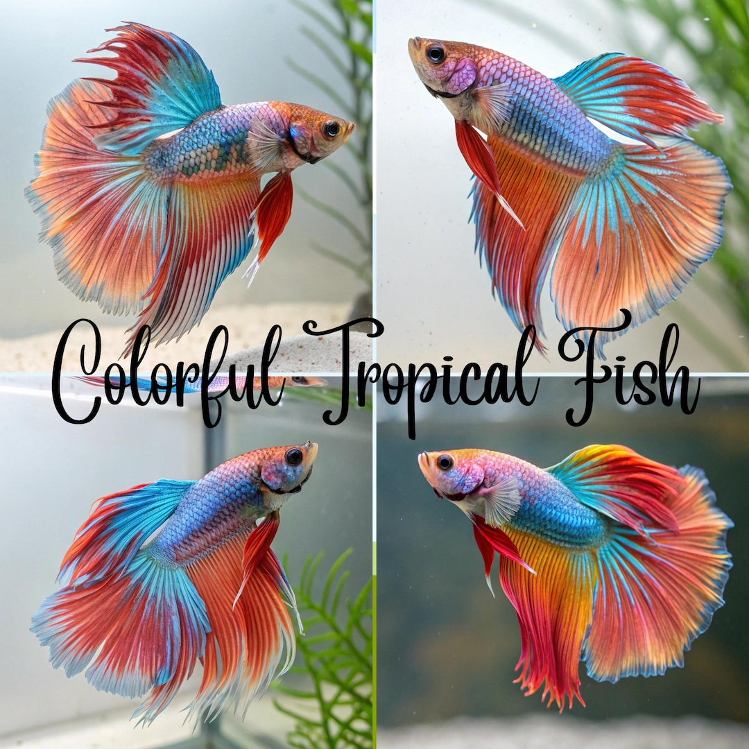 Tropical Betta Fish Clipart Bundle: PNG Graphics (digital Download) - Etsy