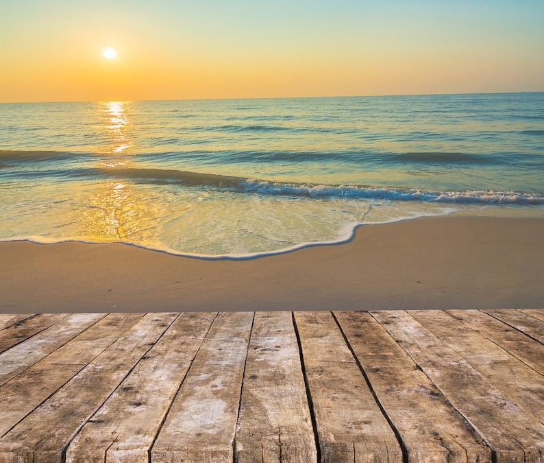 Beach Scene Mock up for Mugs or Tote Bags, Beach Background, Beach ...