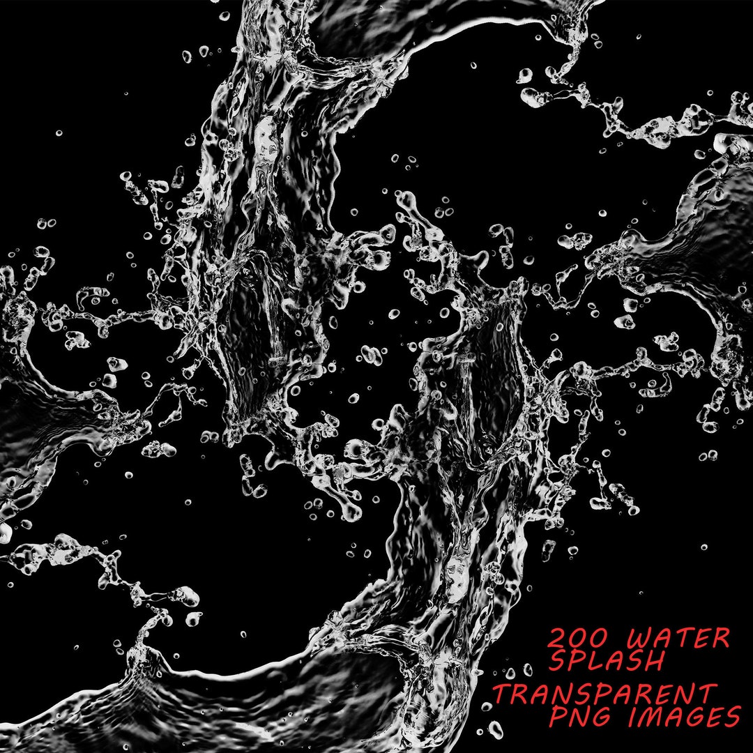 200 Water Splash PNG Overlays: Transparent Photoshop Images (digital ...
