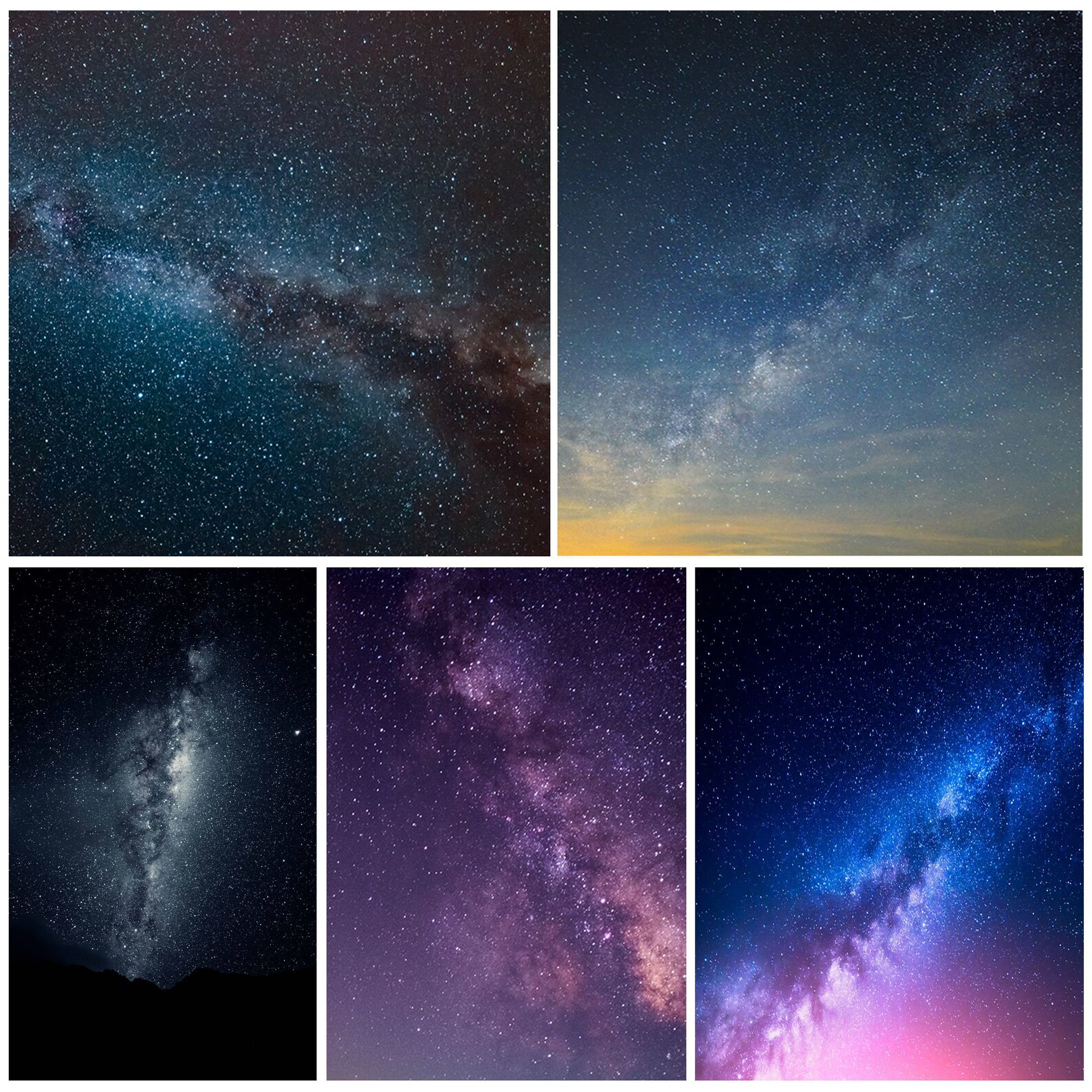 50 Cosmic Night Skies Photoshop Overlays Night Skies | Etsy