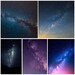 50 Cosmic Night Skies Photoshop Overlays, Night Skies, Northern Lights ...