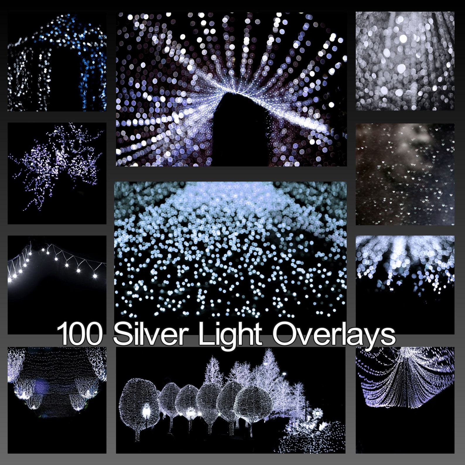 Silver Lights Bokeh Overlays for Photoshop (digital Download) - Etsy
