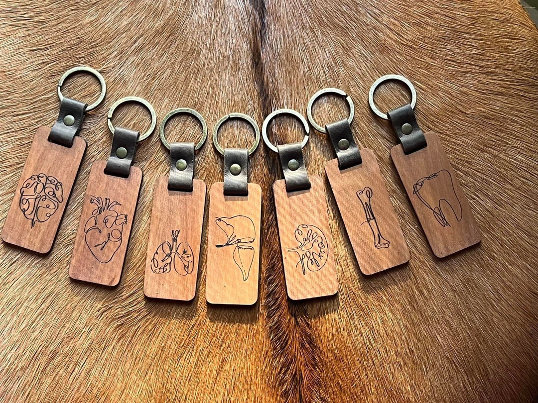 Minimalist Cherry Wood Organ Keychains - Etsy